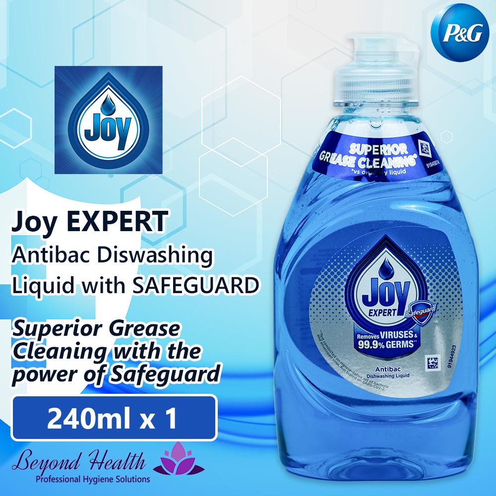 Joy EXPERT [240ml] Anti-bac Diswashing Liquid with Safeguard Dish ...