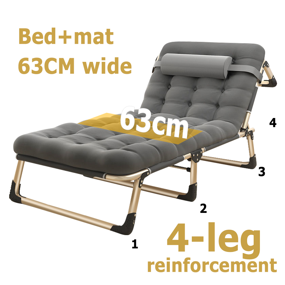 Folding bed office 4-speed adjustable nap bed portable escort bed ...