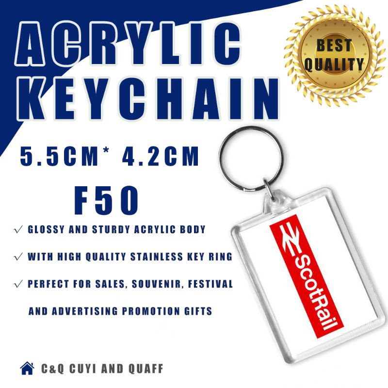 Ships immediately Acrylic Rectangle Keychain F50 (100 pcs) | Lazada PH