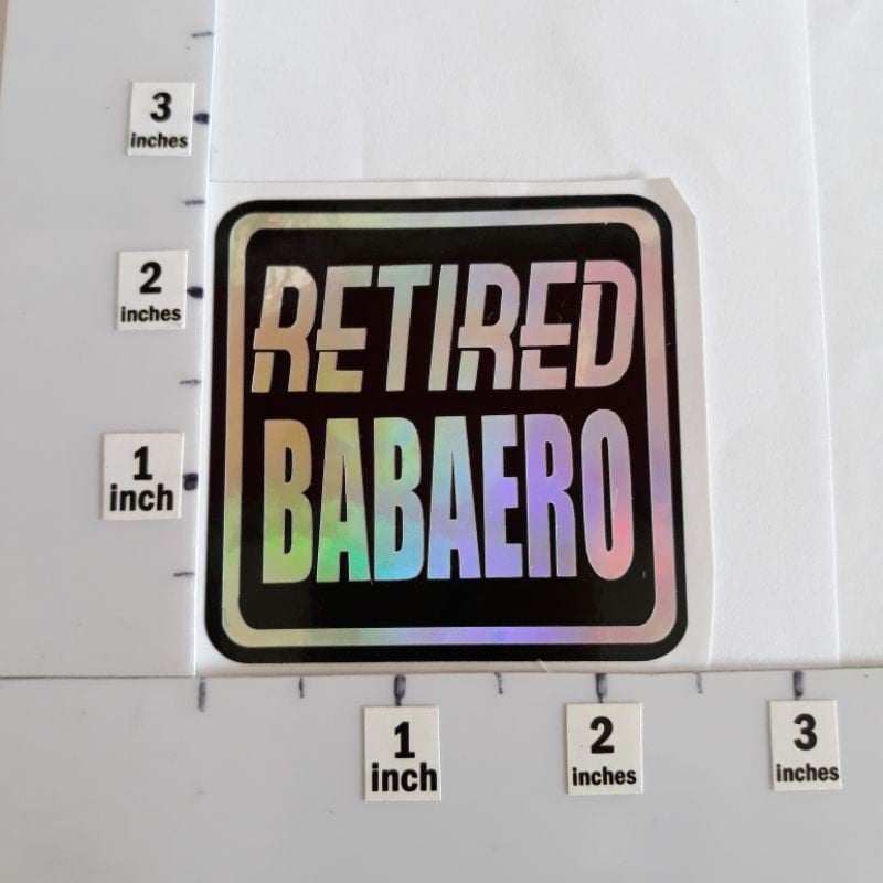 Retired Babaero A Sticker Decal in Silver, Gold & Hologram | Lazada PH