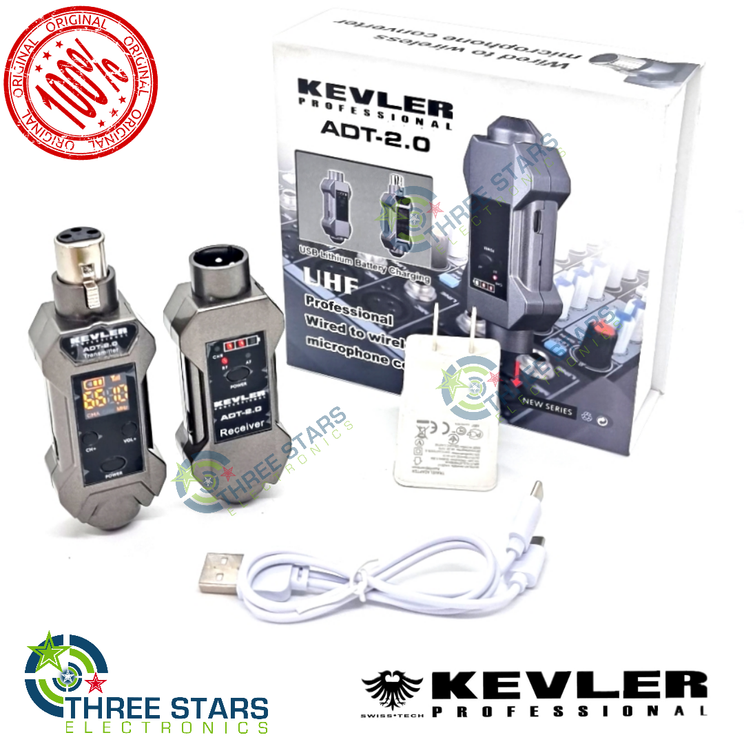 2021 Kevler ADT-2.0 UHF Wired to wireless Mic Adaptor Convertion Kevler ...