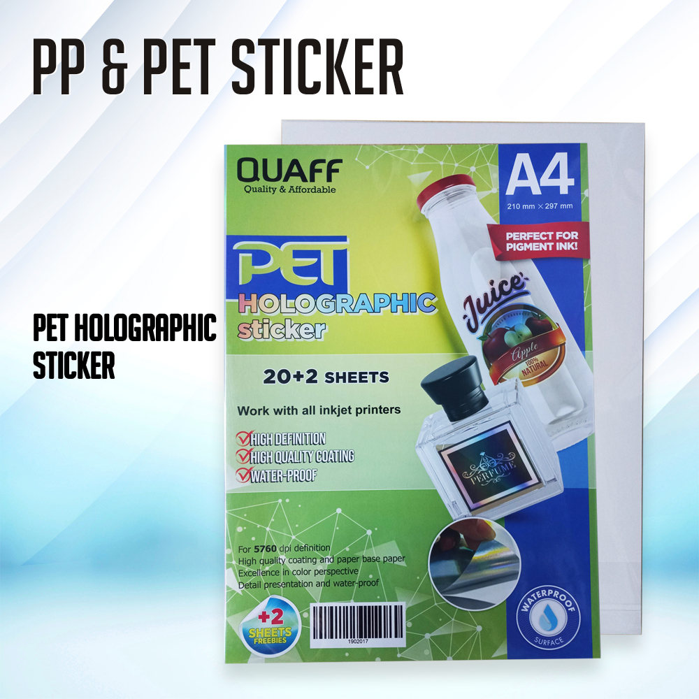 FMP Quaff A4 Size PP Pearl Sticker PET Aluminum Label Stickers Inkjet ...