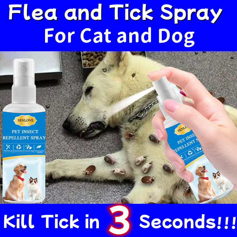 100ML SENLOVE Anti Tick And Flea For Dogs Spray Garapata Remover For ...