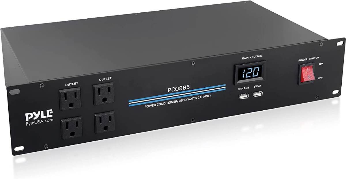 PylePro PDU Power Strip Surge Protector - 3600 Watt 15 Amp 20 Outlet ...