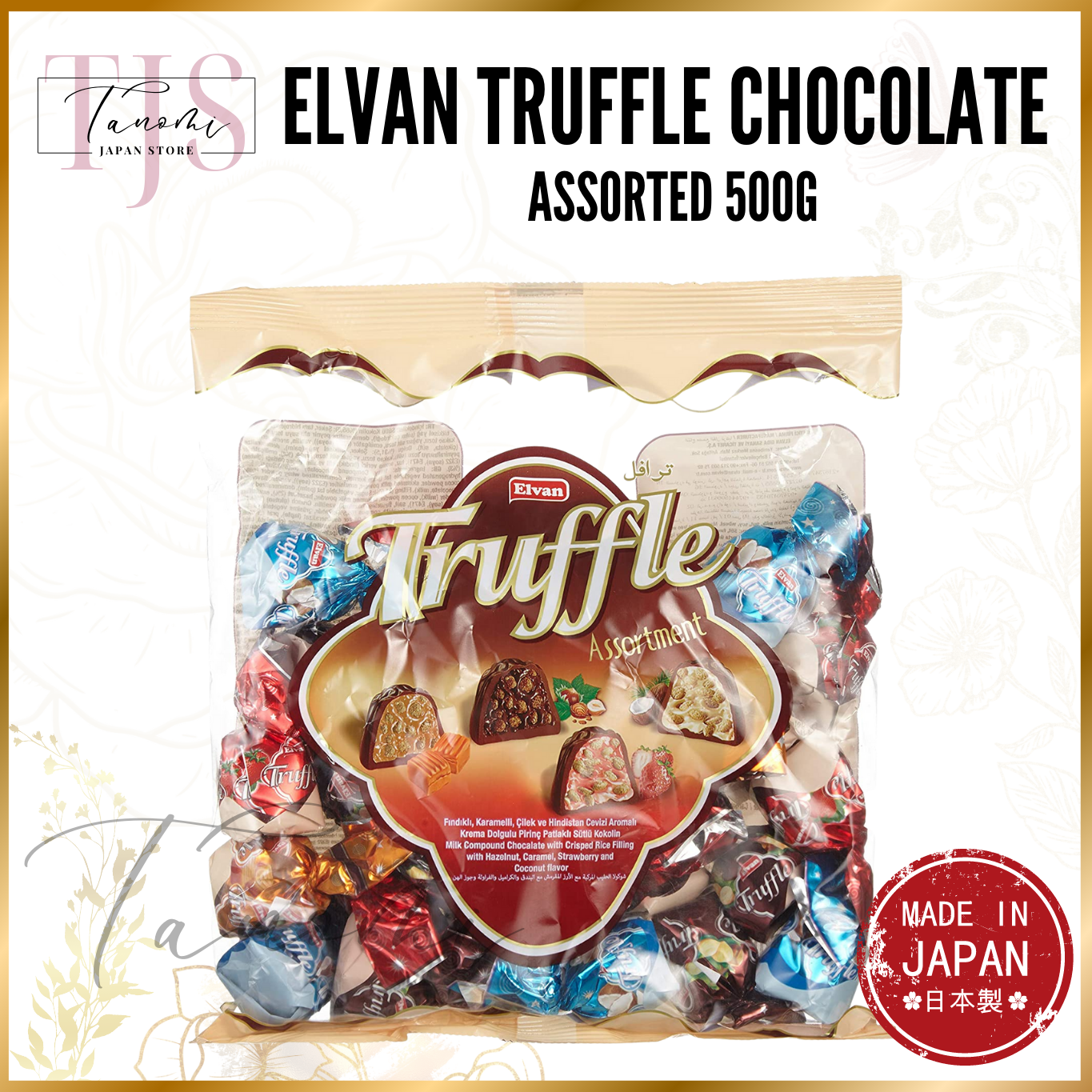 Elvan Truffle Chocolate Assorted 500g 4 Flavor Assortment - Japan ...