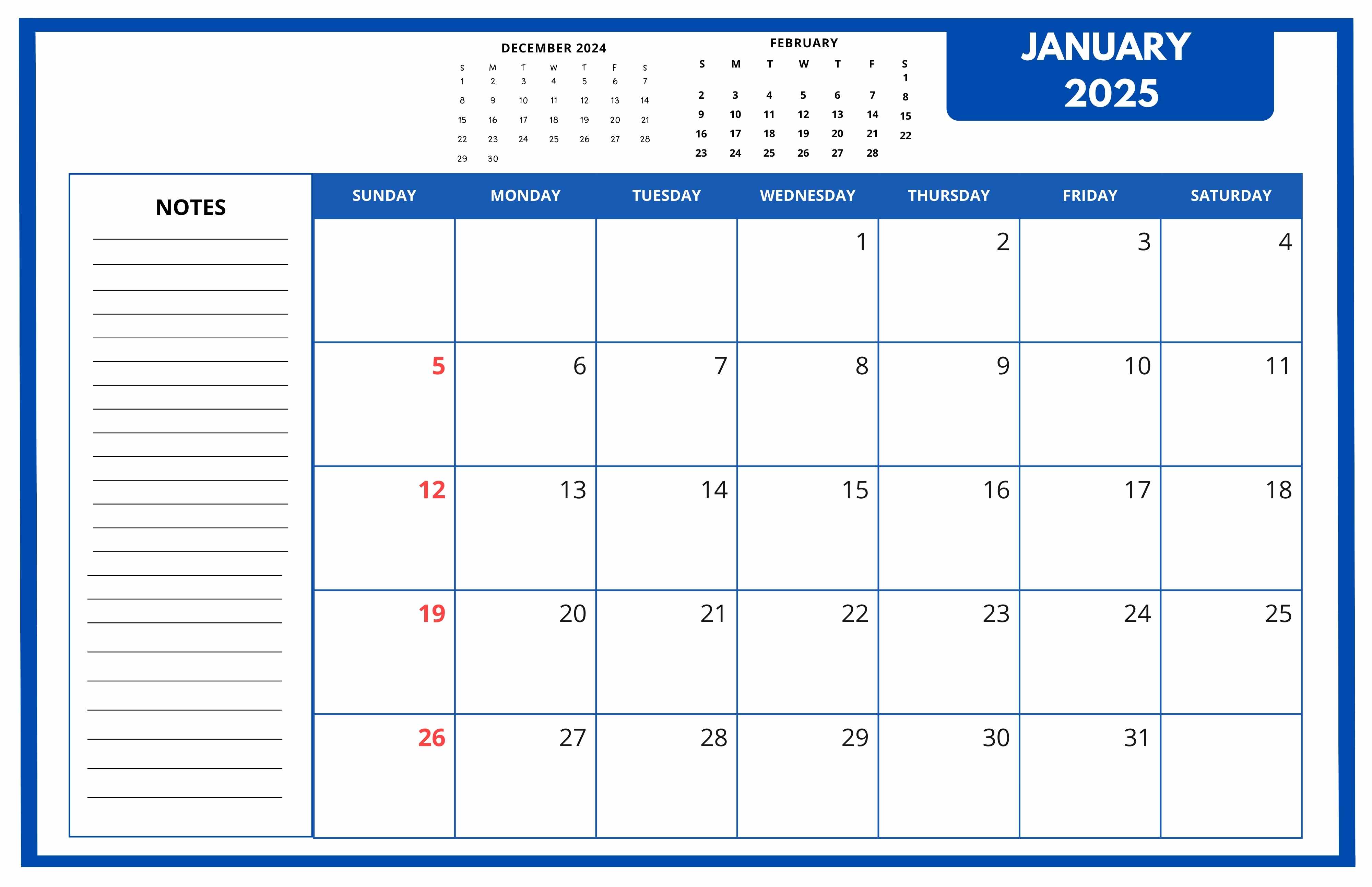 Corporate Design Big Table Calendar 2025 Flat Calendar 2025 ...