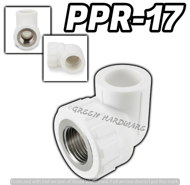 1PCS PPR-17 Female Thread Elbow (20x1/2, 25x1/2, 25x3/4, 32x1/2, 32x3/4 ...