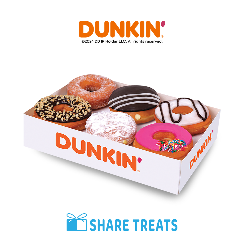 DUNKIN' Classic Donuts 6pcs (now in a box) (SMS eVoucher) | Lazada PH