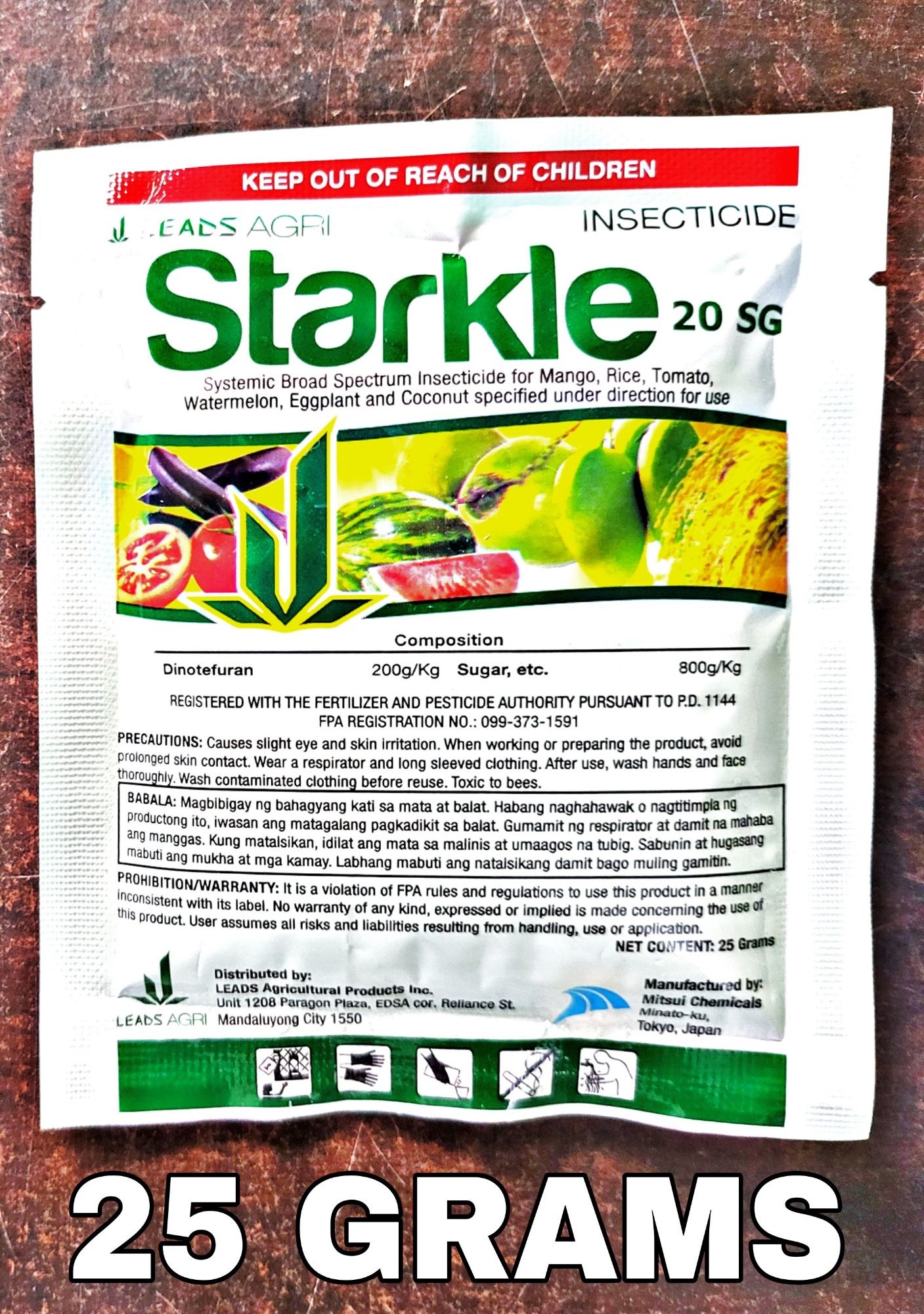 STARKLE 20 SG (25 GRAMS) DINOTEFURAN INSECTICIDE by LEADS AGRI | Lazada PH