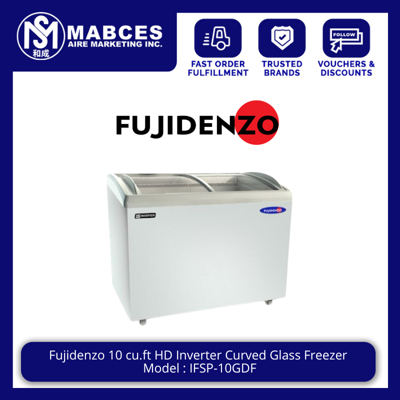 Fujidenzo 10 cu.ft HD Inverter Curved Glass Freezer IFSP-10GDF | Lazada PH