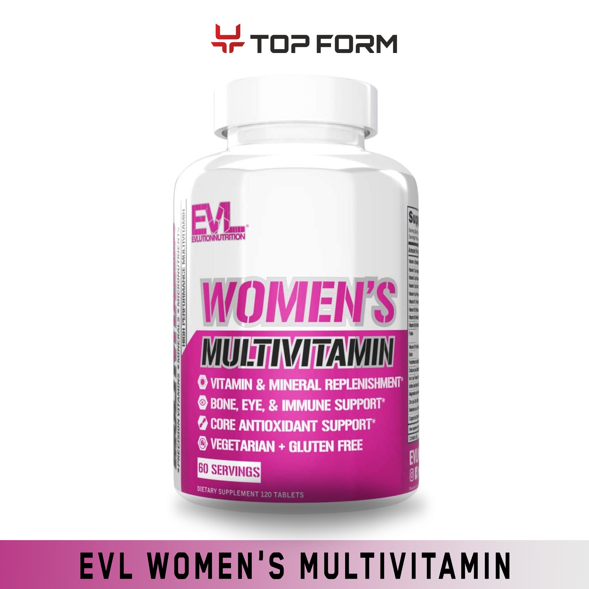 EVL Nutrition Women’s Multivitamin 60 servings(120 tablets) -Vitamins ...