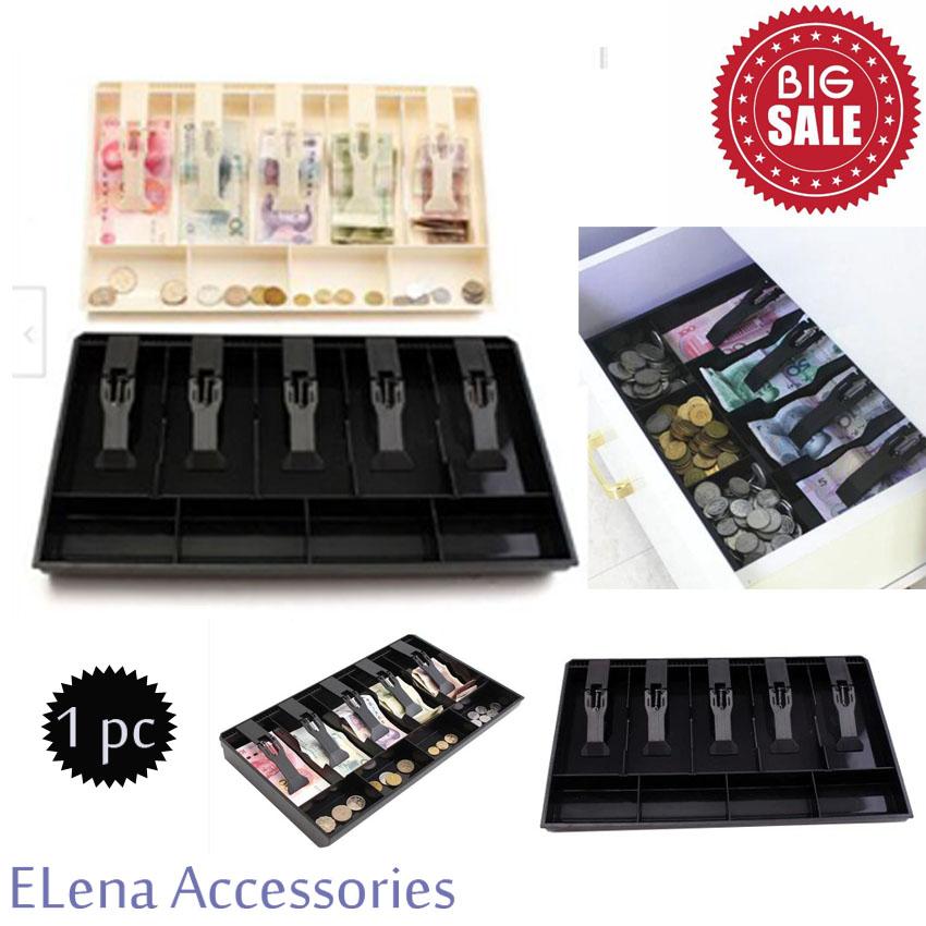 MONEY TRAY- Storage Box 5 Bills 4 Coins Cash Drawer Register Insert ...