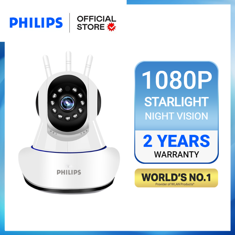 PHILIPS CCTV Indoor Camera 1080P Smart Wireless CCTV WiFi PTZ Control ...