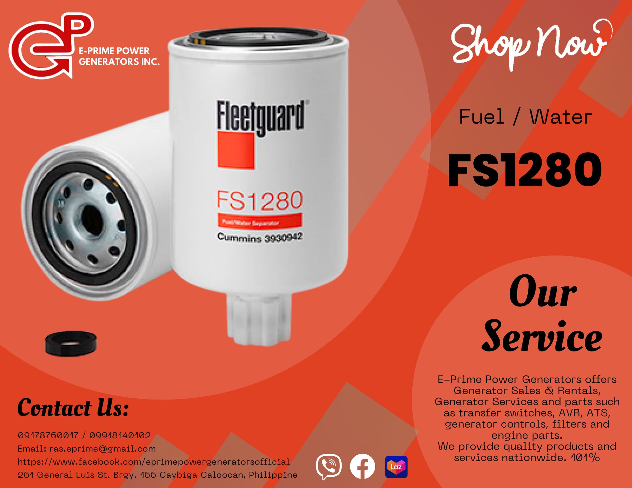 FS1280 (Fuel / Water Filter) | Lazada PH