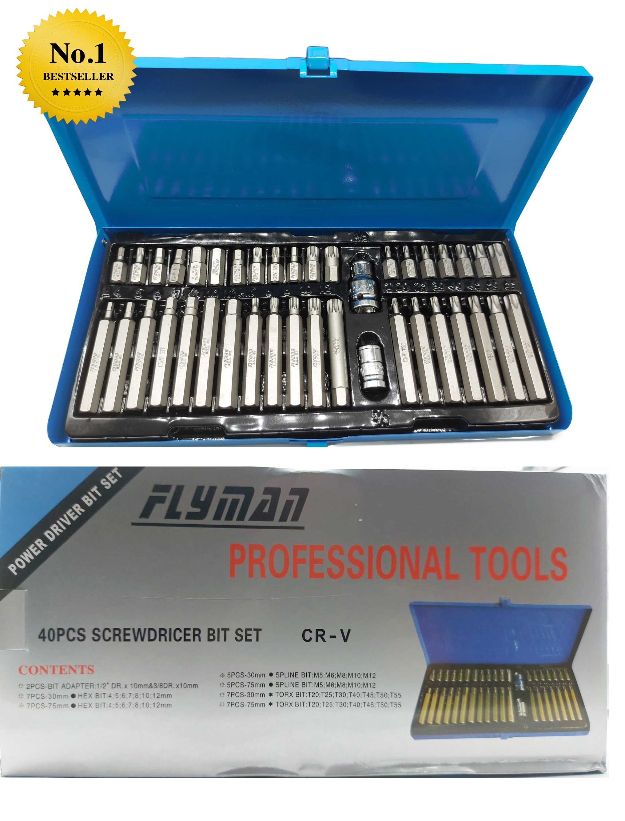 ALLEN SOCKET WRENCH SET 40 PCS ASSORTED BITS FLYMAN | Lazada PH