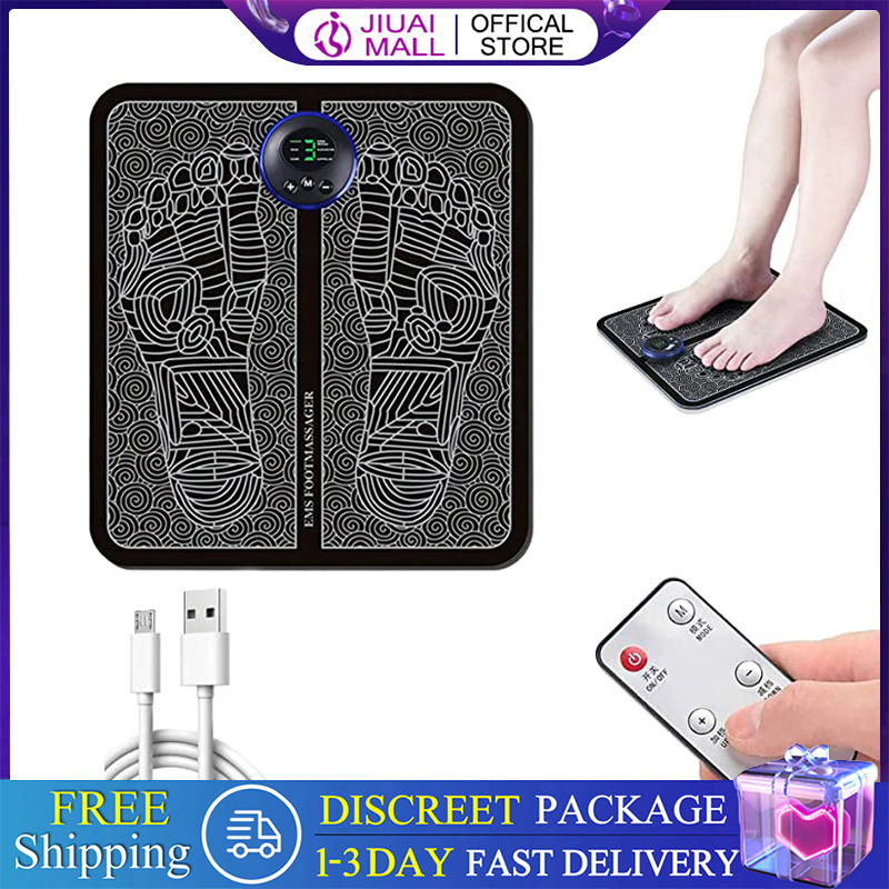 Electric EMS Foot Massage Pad Feet Acupuncture Stimulator Massager ...