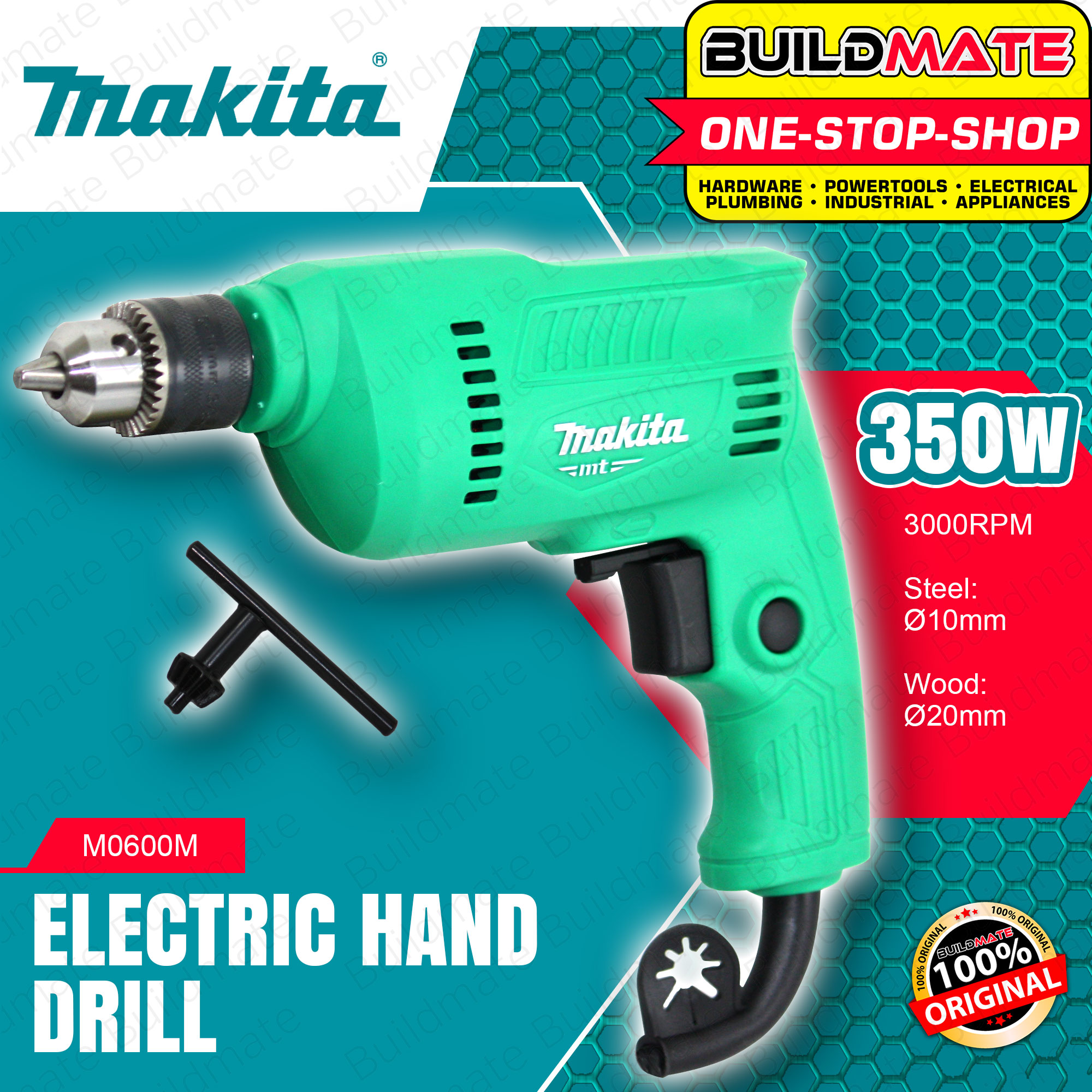 MAKITA Original Electric Hand Drill 10mm (3/8 ) M0600M•100% ORIGINAL / AUTHENTIC •BUILDMATE ...