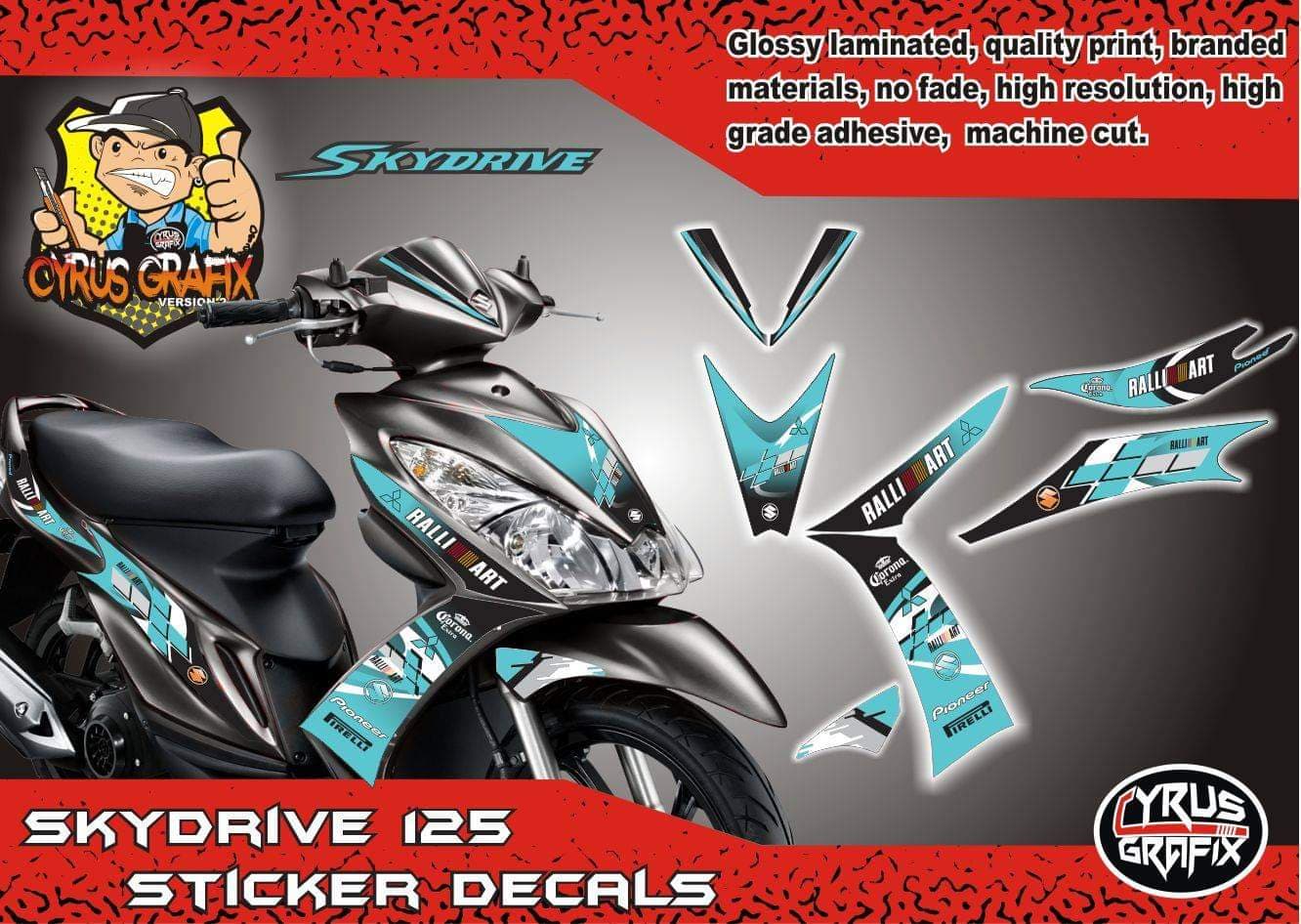 SKYDRIVE 125 RALLI ART STOCK DECAL STICKER | Lazada PH