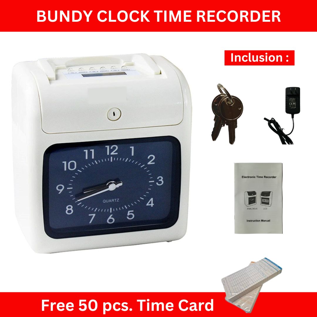 Electronic Time Clock Machines Bundy Clock Time Recorder Heavy Duty ...
