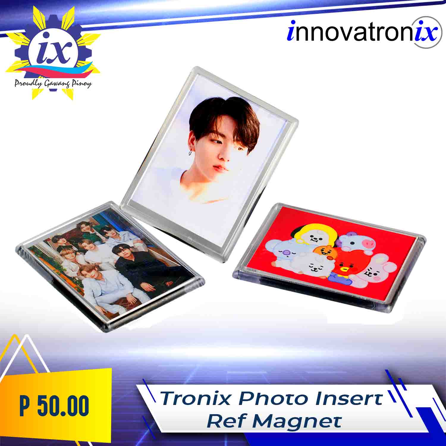 Innovtaronix/Tronix 1pc Acrylic Photo Insert Blank Ref Magnet/ 1pc Ref ...