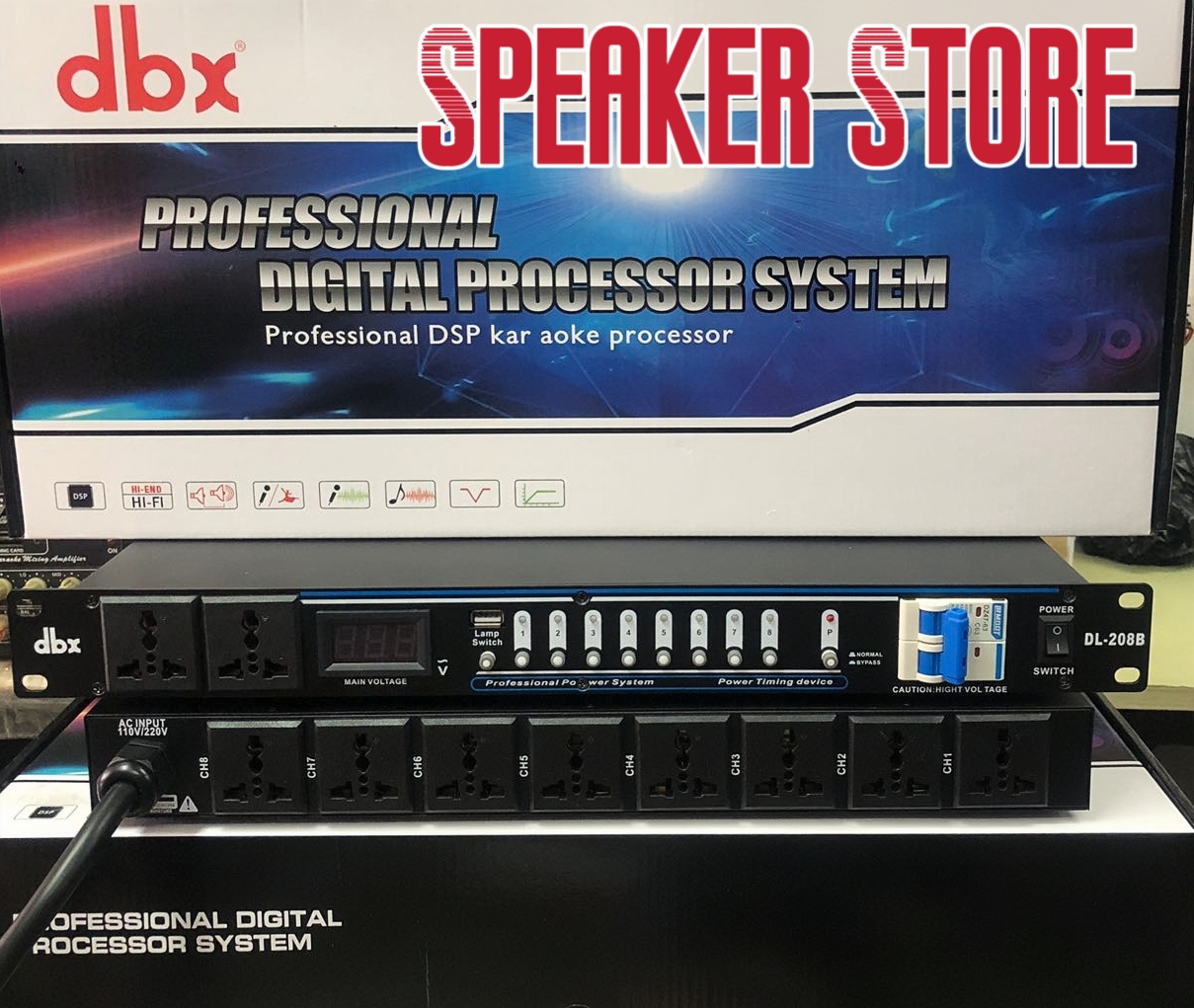 DBX DL-208B 10 outlet Rack Mount Power Sequence Controller Conditioner Surge Protector Power ...
