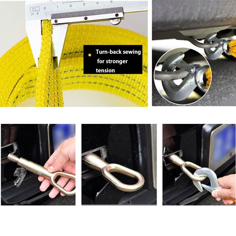 Car Trailer Rope 4m Heavy Duty 5ton tow rope | Lazada PH