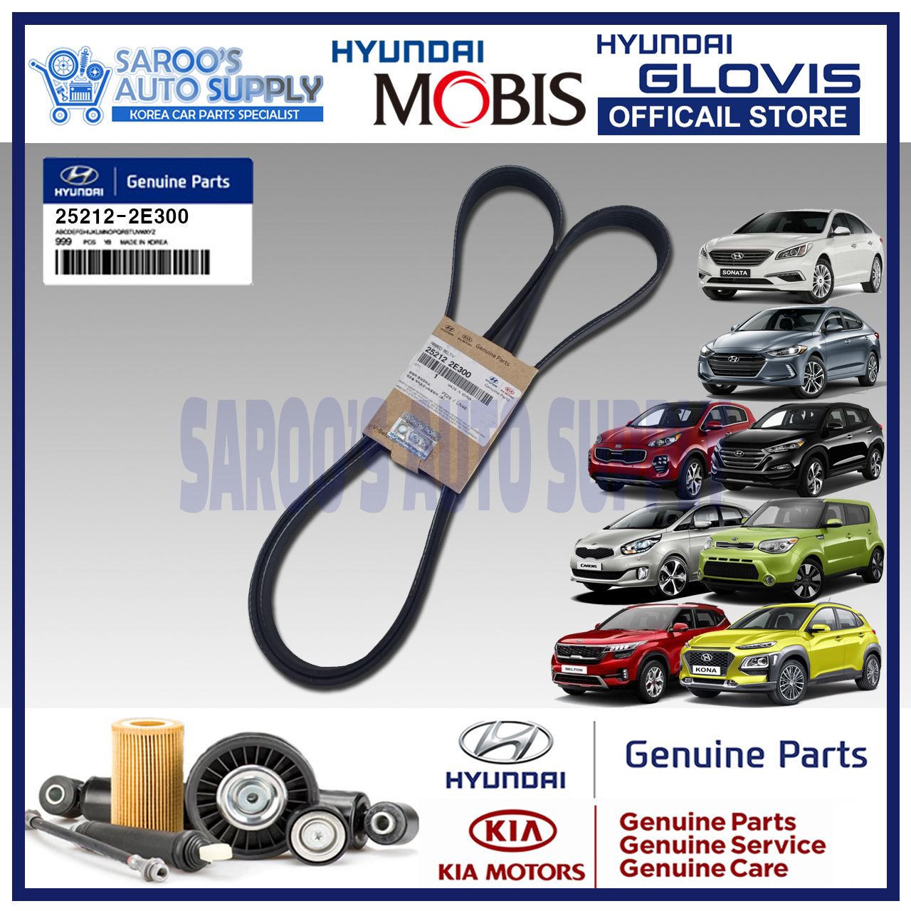 [NU][Genuine] Drive Belt / Fan Belt For I30 , Kona , Elantra , Sonata ...