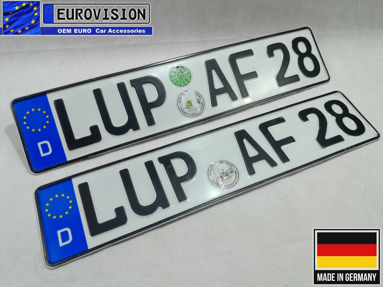 Euro Plates from DEUTSCHLAND - 2 Pcs - Europlates Used PAIR Ending 8 ...