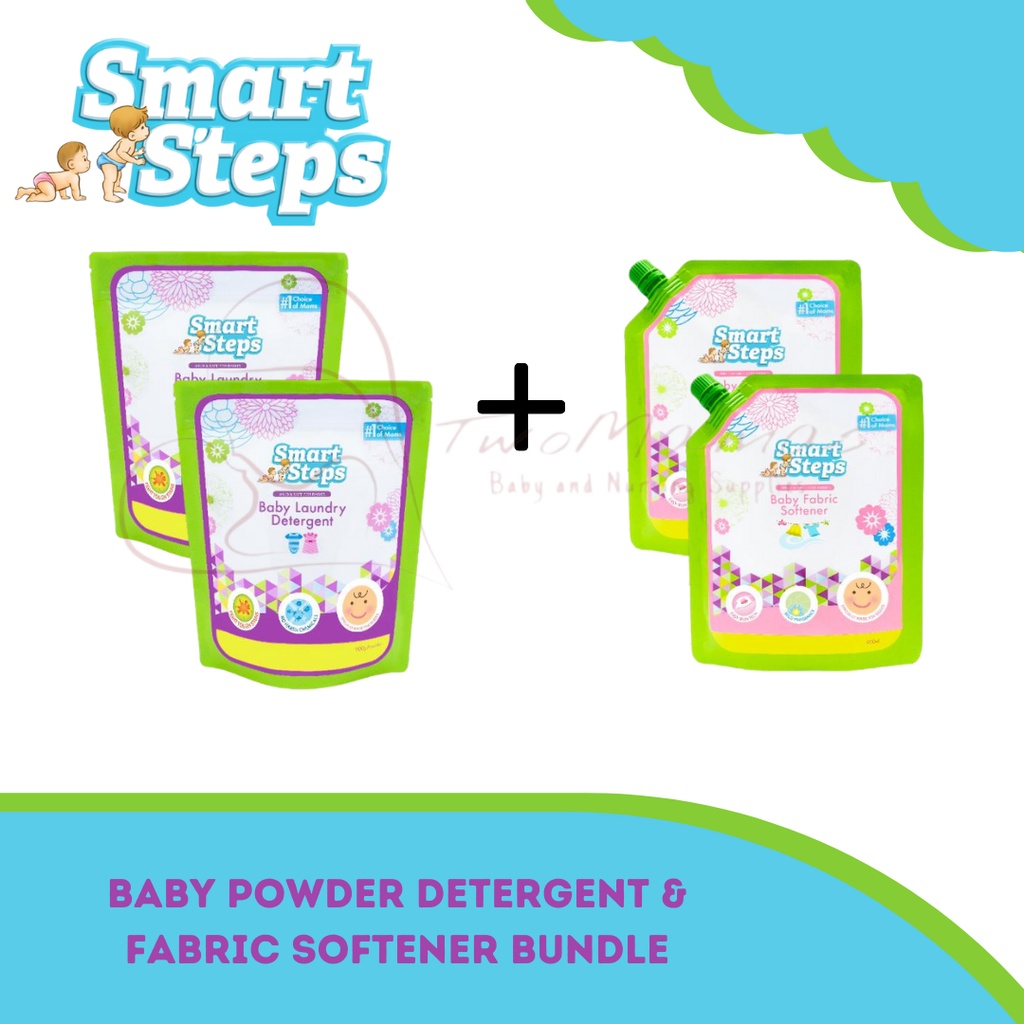 Smart Steps Baby Laundry Powder Detergent and Fabric Softener Bundle ...