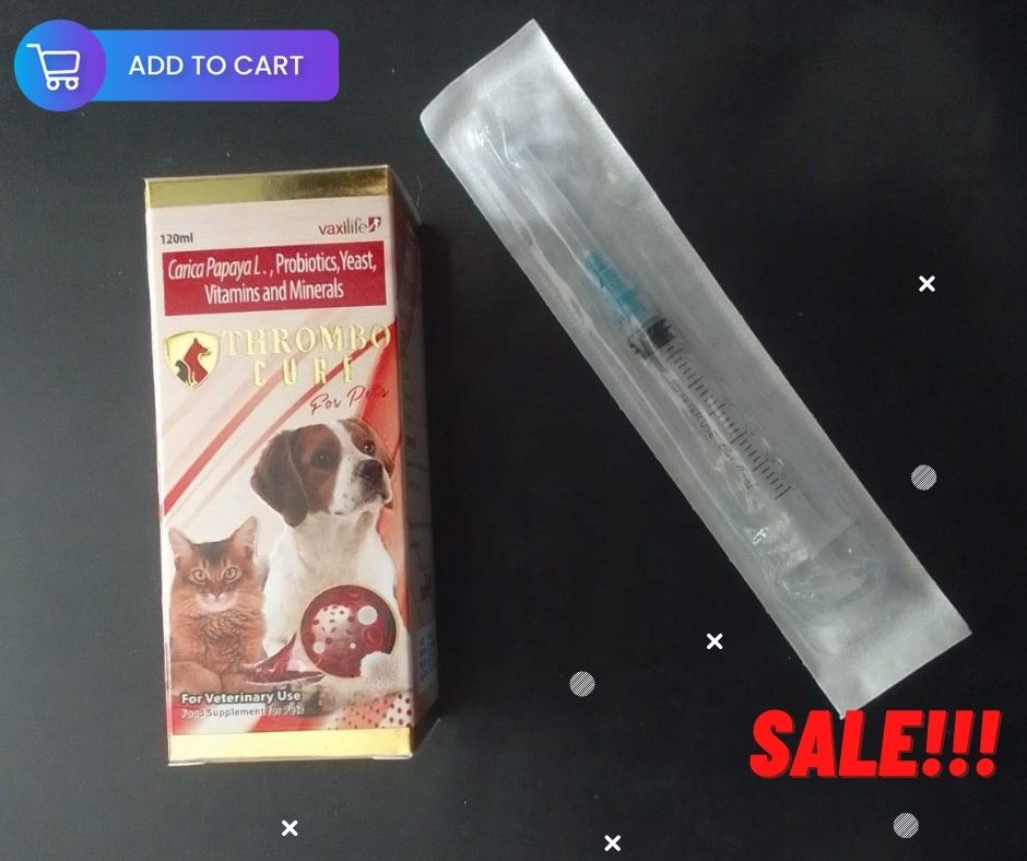 Thrombo Cure for Dogs and Cats 120ml with 1 FREE Syringe | Lazada PH