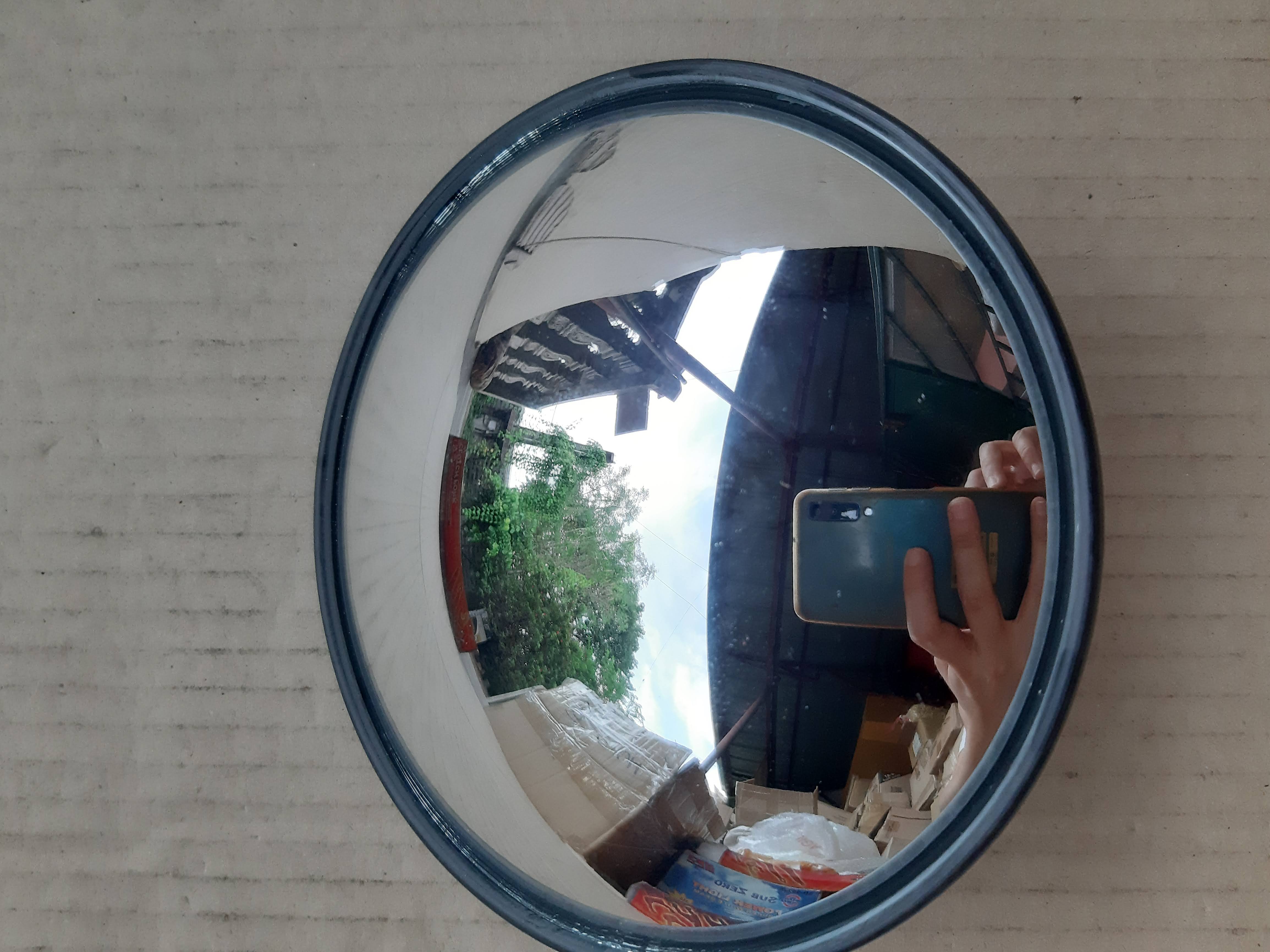 Round Convex Bumper View Mirror 5 3/4 inches Clamp Type Ball Mirror for ...