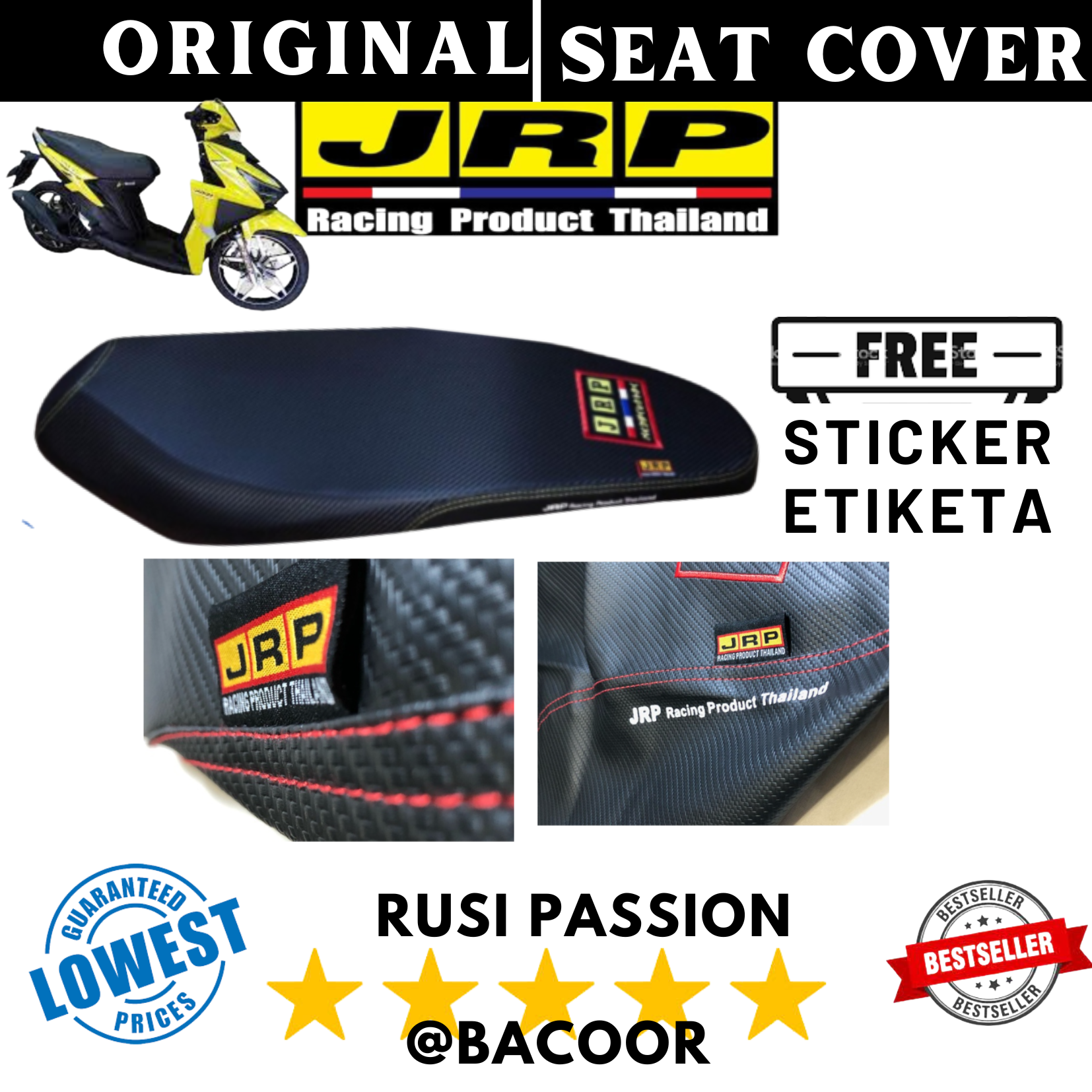ORIGINAL RUSI PASSION JRP SEAT COVER DRY CARBON Thai Seat Cover JRP ...