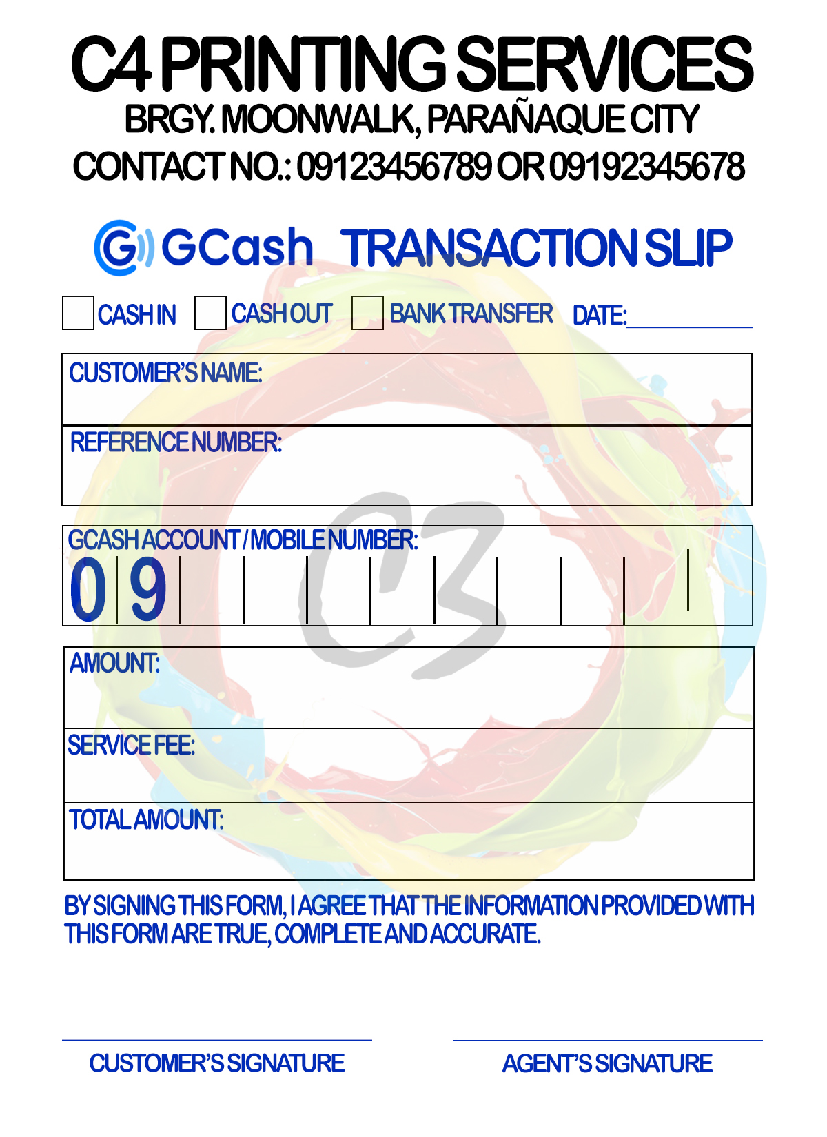 Transaction Slip for Bills Payment / Maya / GCash / Padala | Lazada PH