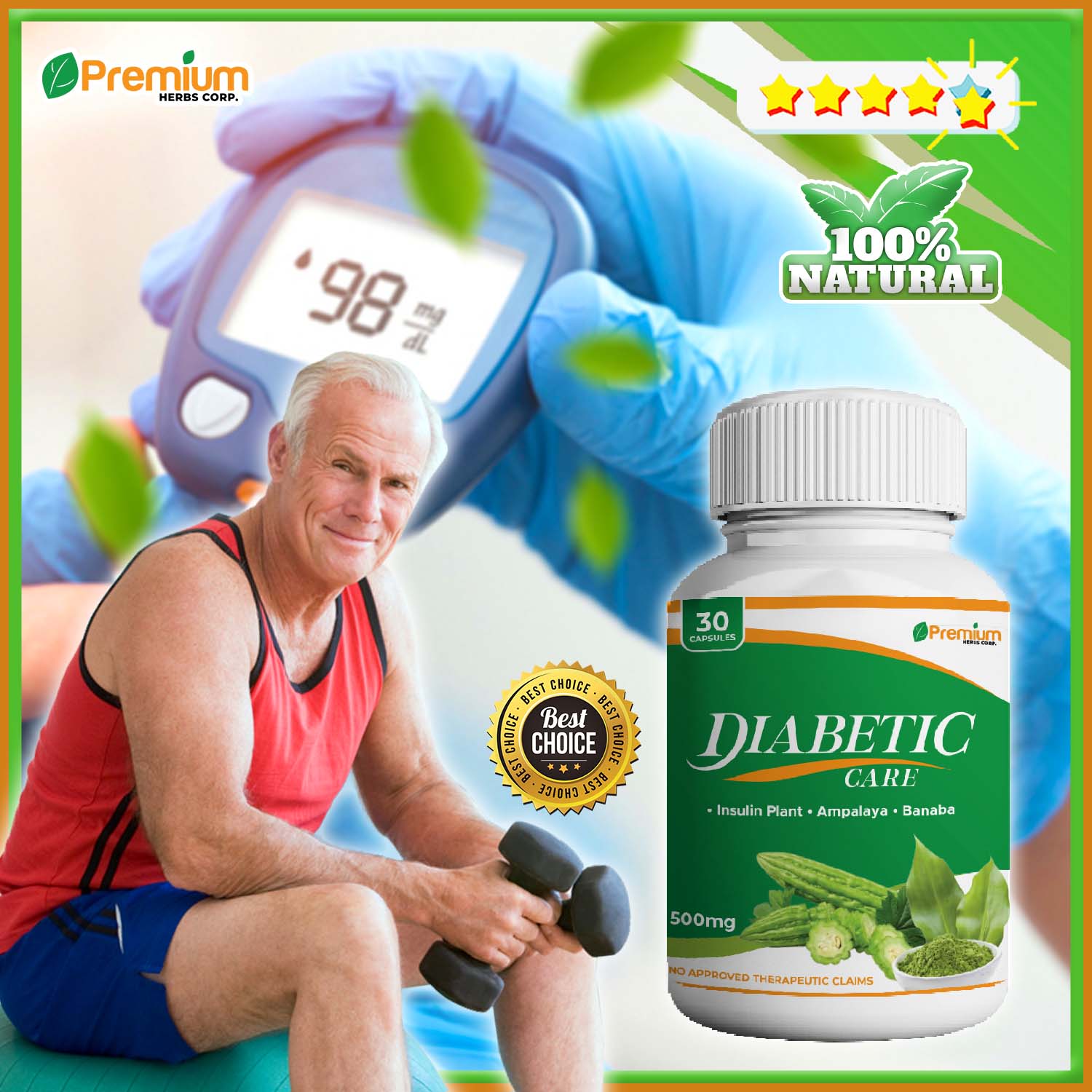 100% ORGANIC AND AUTHENTIC DIABETIC CARE CAPSULES, Diabetes Supplement ...