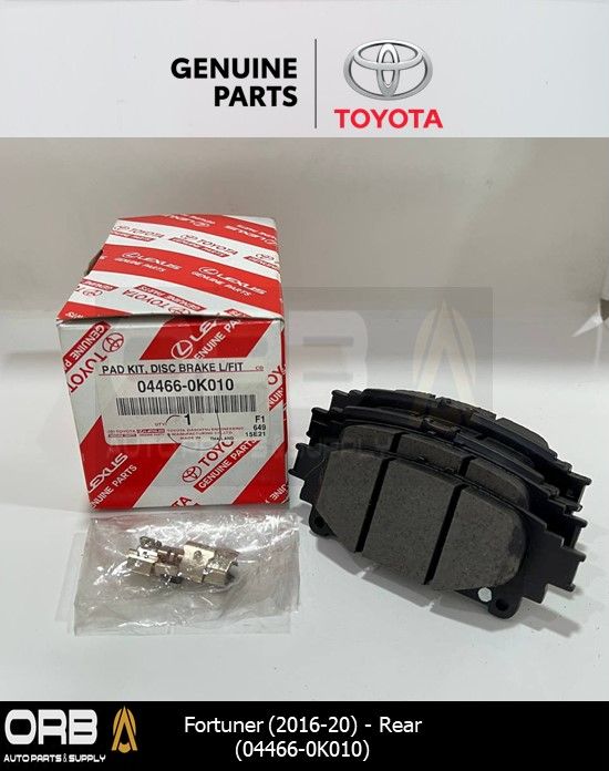 Toyota Fortuner ( 2016 - 2022 ) Rear Brake Pads - Part No. 04466-0K010 ...