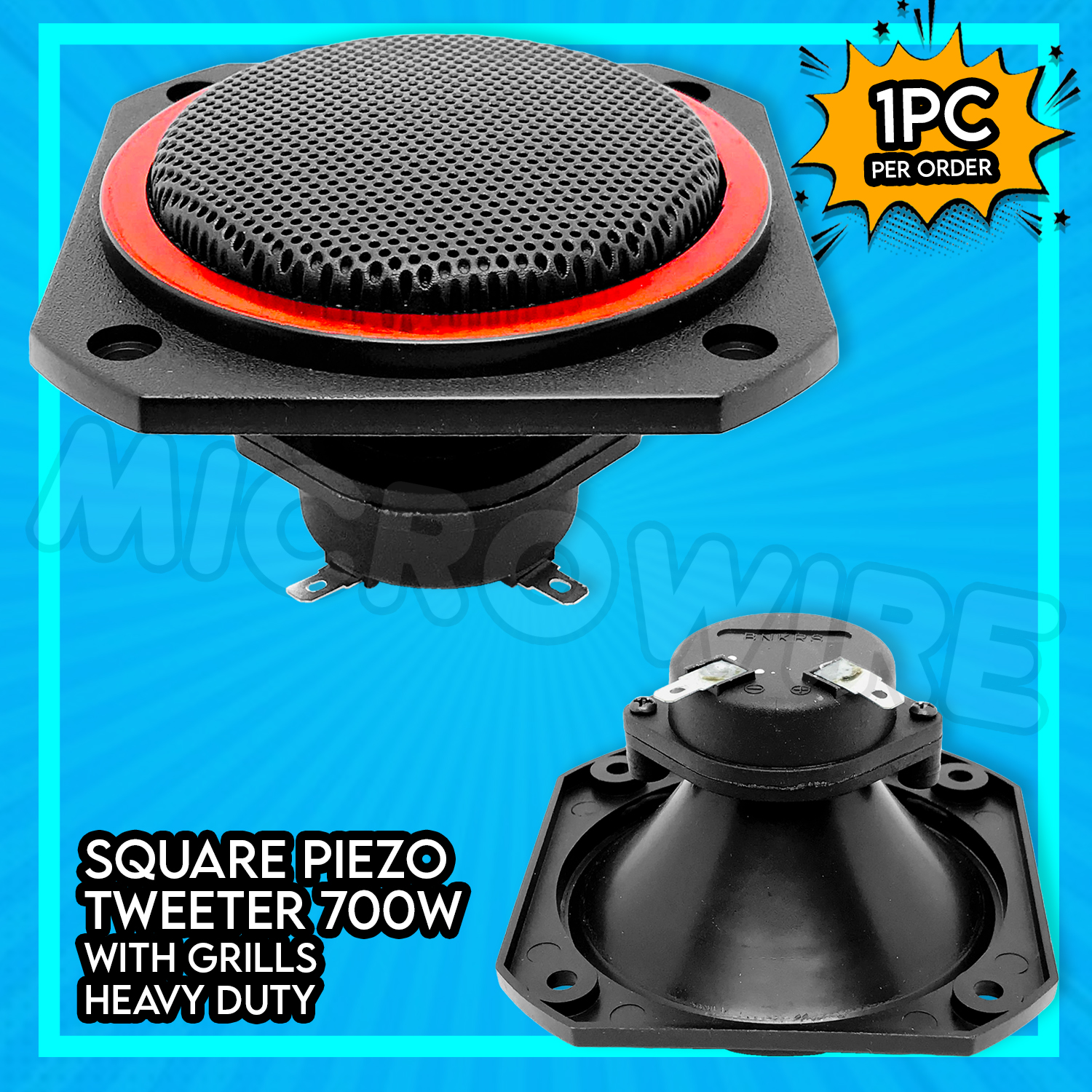 Square Piezo Tweeter With Grills 700W SPT-107A | Lazada PH