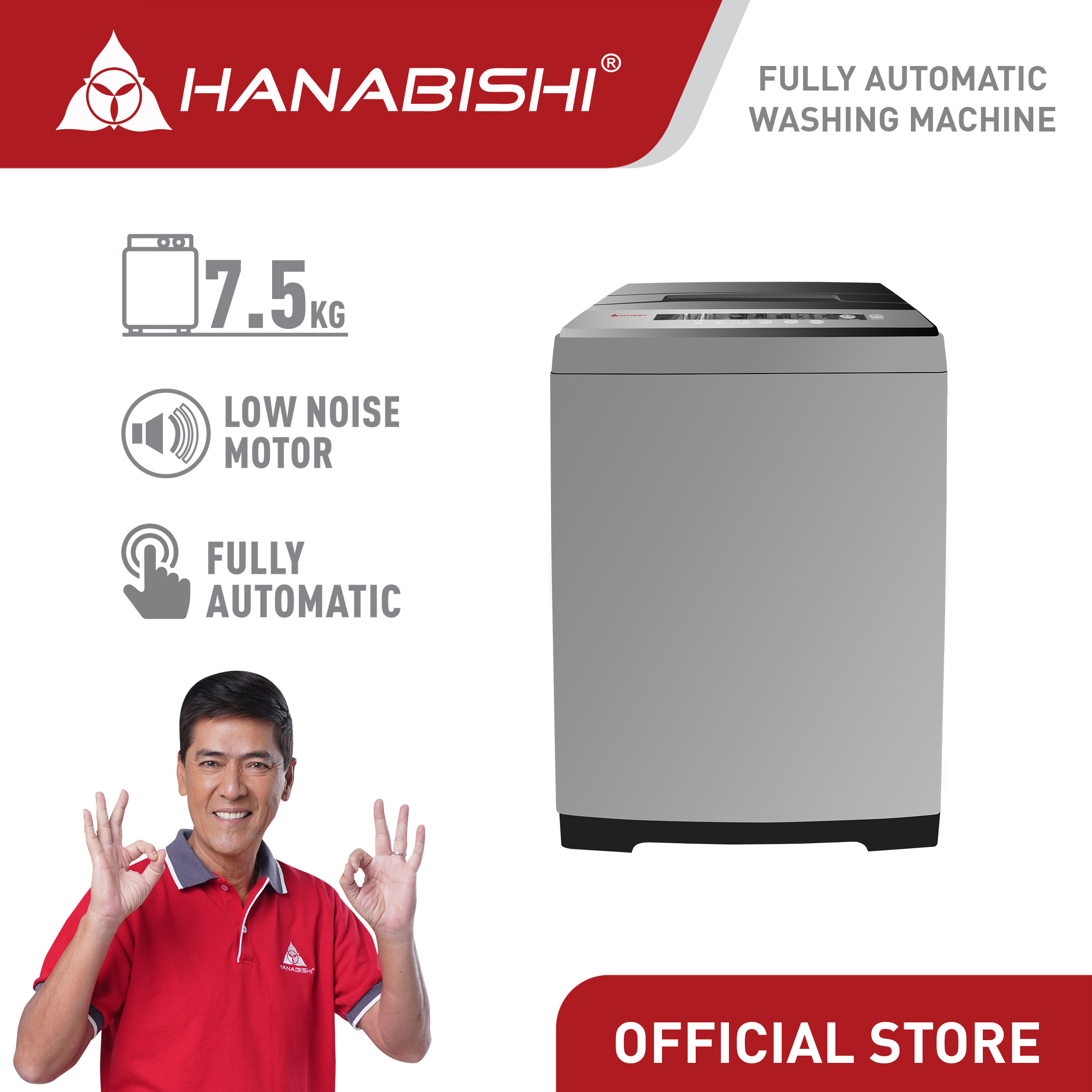 Hanabishi Fully Automatic Top Load Washing Machine HAWMD175LX | Lazada PH