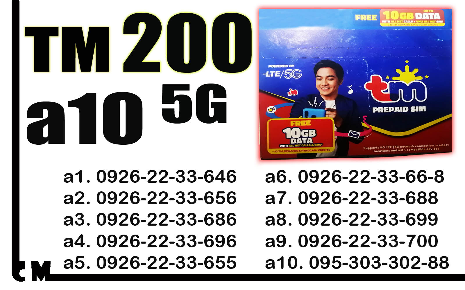 special number tm 5g simcard 200A | Lazada PH