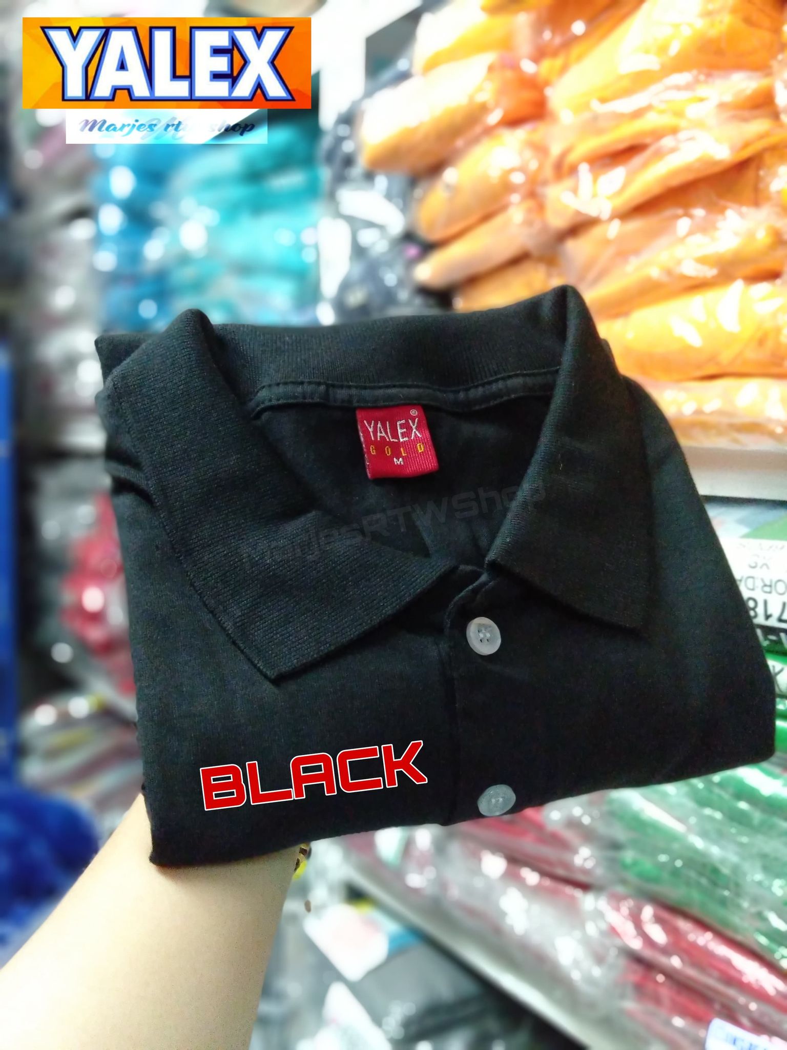 Polo shirt for Mens (YALEX) Acid black,White,Black. | Lazada PH