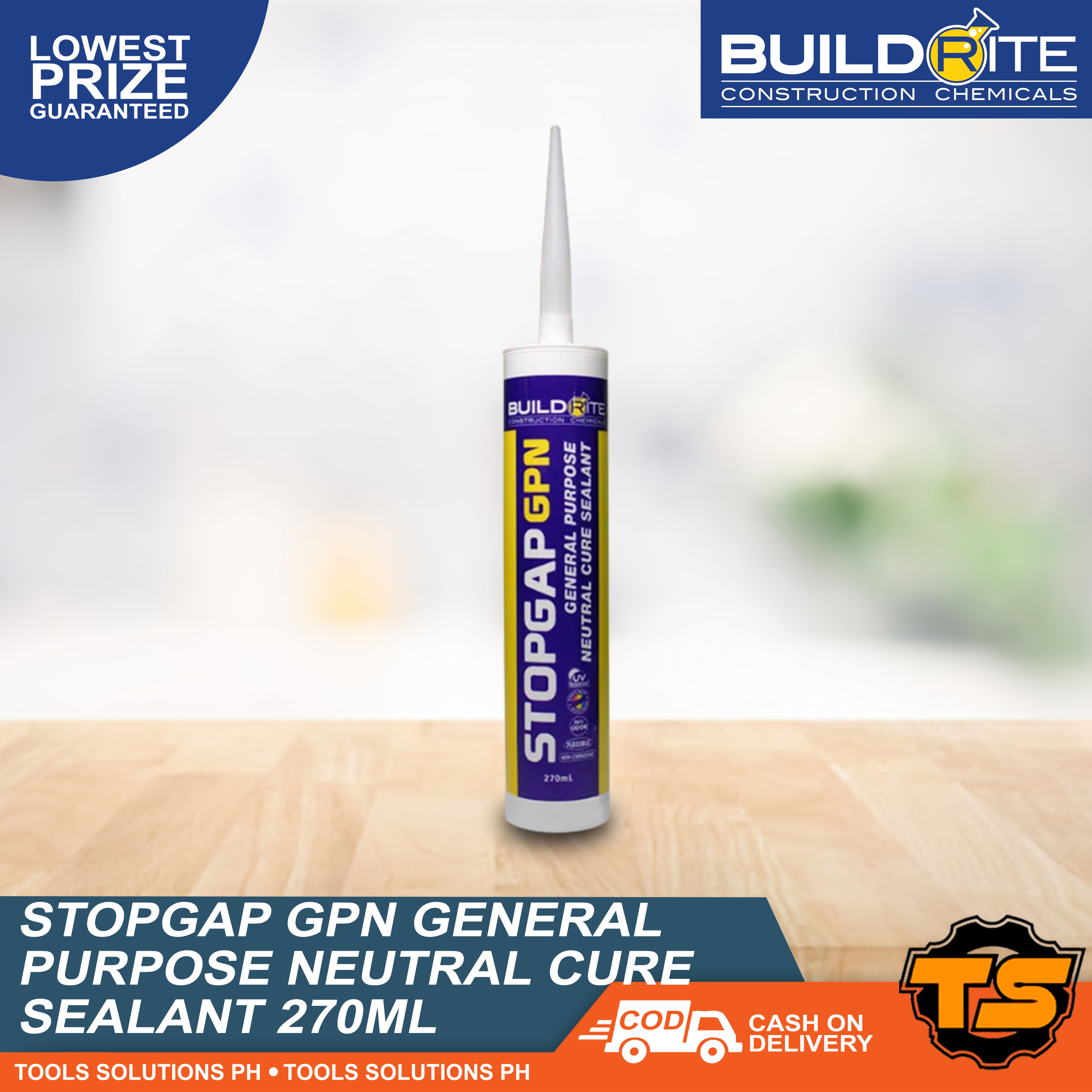 BUILDRITE STOPGAP GPN General Purpose Neutral Cure Sealant 270ML ...