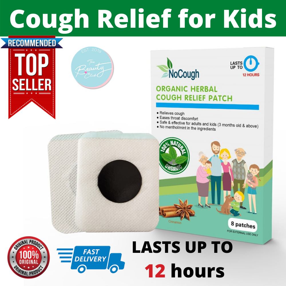 NoCough Organic Herbal Patch for Kids and Adults with Cough Asthma ...