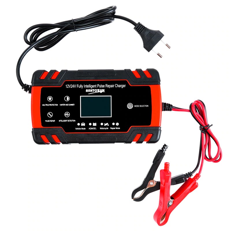 Fully Intelligent Pulse Repair Charger Car Battery Charger 12/24V 8A ...