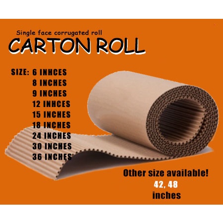 (6, 12, 18, 24, 30 Inhces) 1 meter Single Face Corrugated Carton Roll ...
