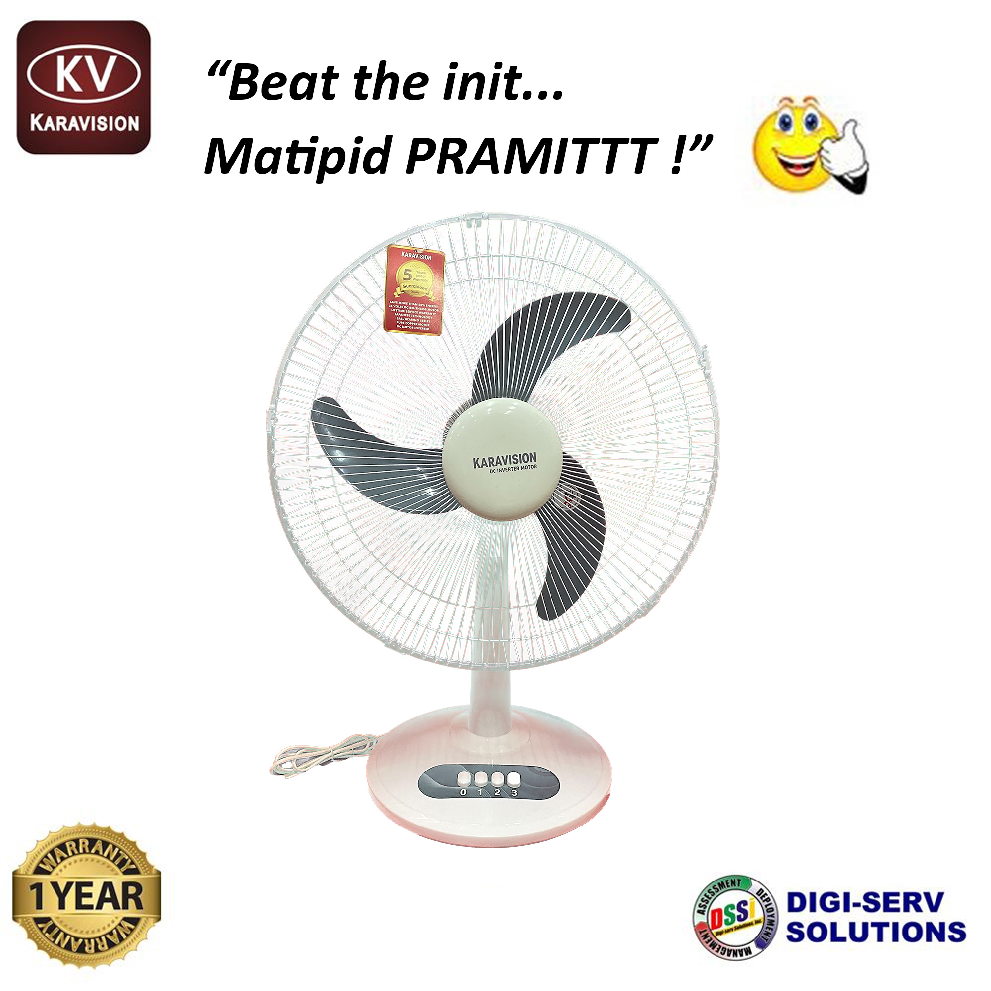 Karavision KVDCDF-1624 Inverter 16" Desk Fan | Lazada PH