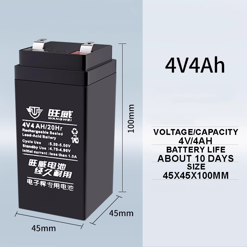 4V 4AH 4 Volts Rechargeable Battery for Digital weighing scale battery only Emergency Lights 4v ...