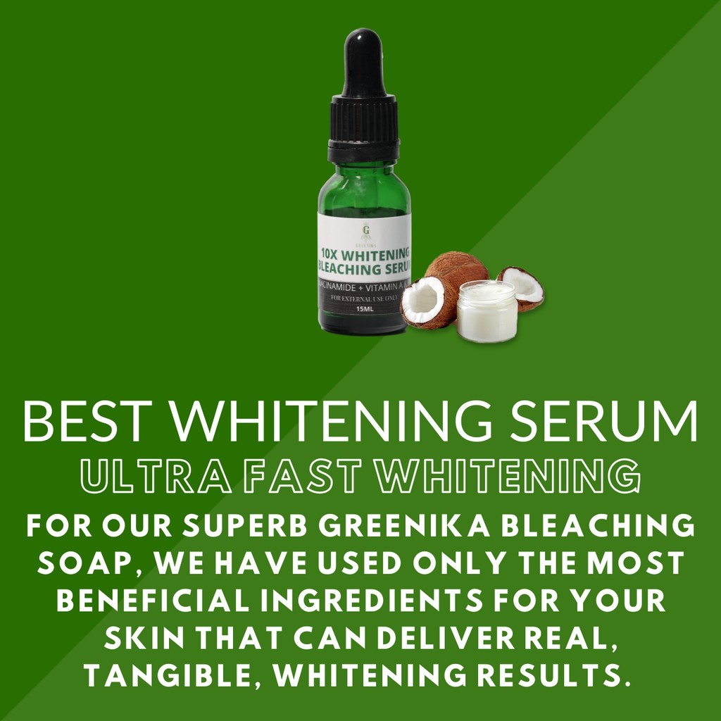 ALY SKINCARE Greenika Bleaching Serum Glutathione Whitening Lightens ...