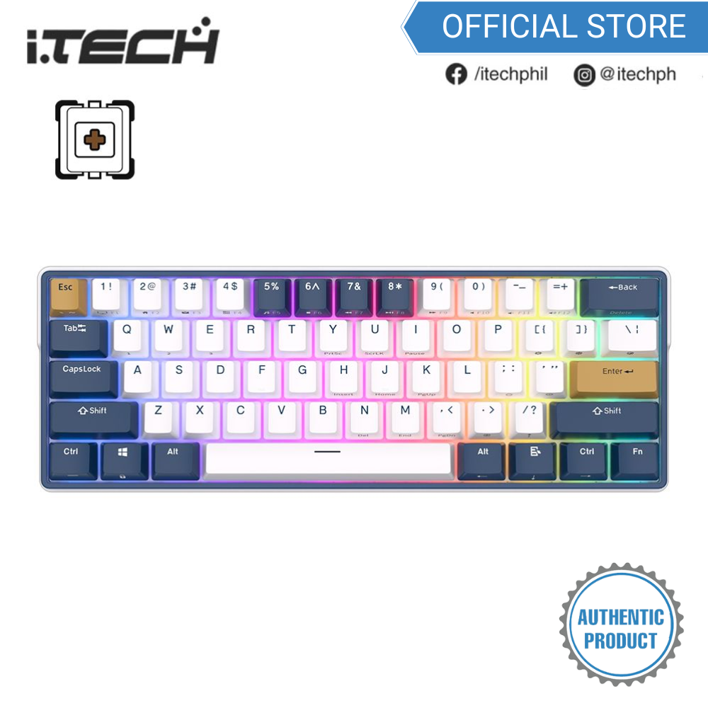 RK Royal Kludge RK61 Plus 61-Keys Tri-Mode Wireless Mechanical Keyboard ...