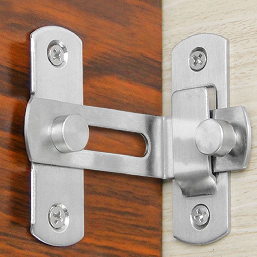 Door Hasp Latch Lock Stainless Steel Safety Packlock No Punching Clasp ...