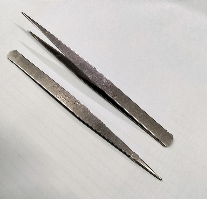 TWEEZER STRAIGHT STAINLESS STEEL POSITIONING TWEEZERS (TWE8) FOR SEWING ...