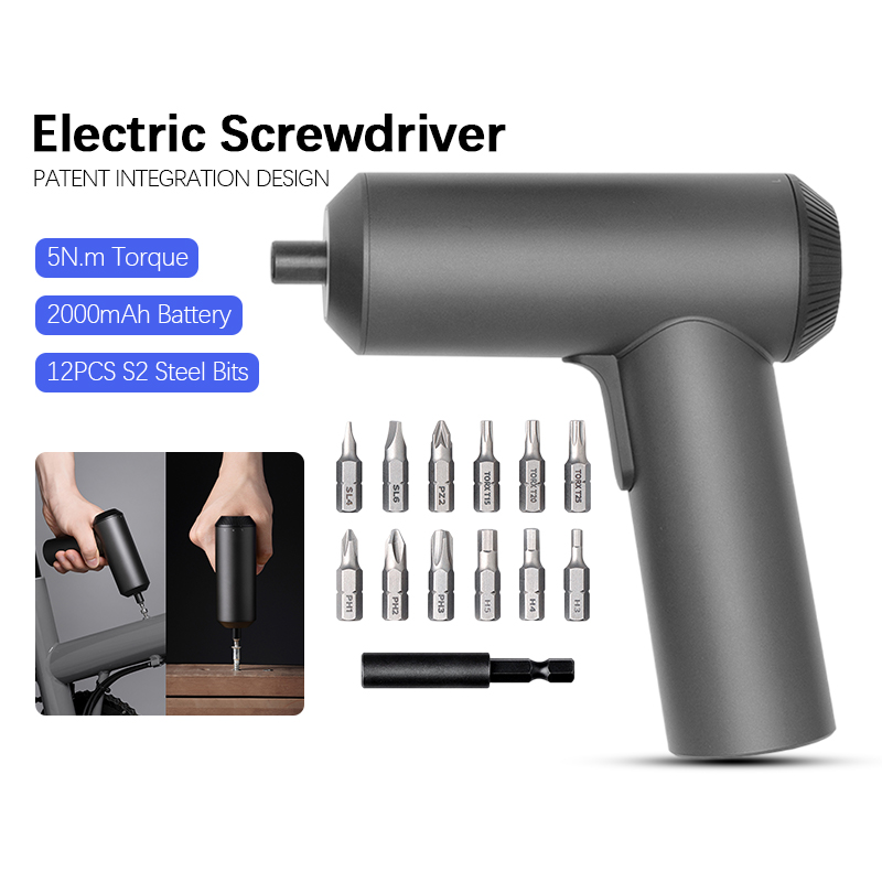 XIAOMI Mijia Cordless Screwdriver 3.6V 2000mAh Li-ion 5N.m Electric ...